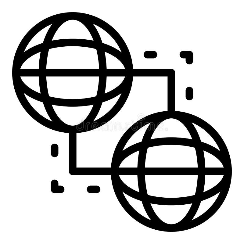 Global Radio Network Icon, Outline Style Stock Vector - Illustration of ...