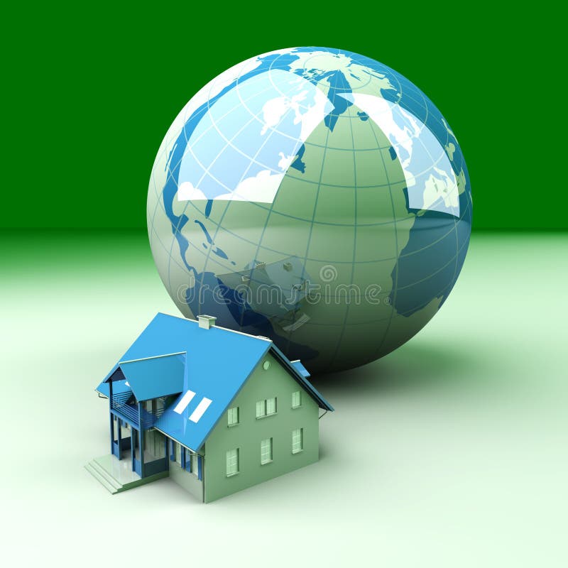 Global Real Estate stock illustration. Illustration of home - 19930159