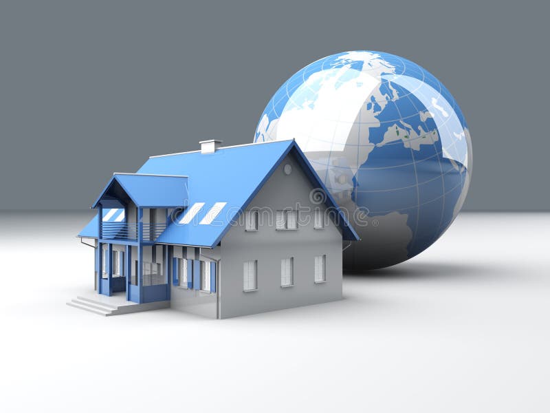 Global Real Estate stock illustration. Illustration of investment ...