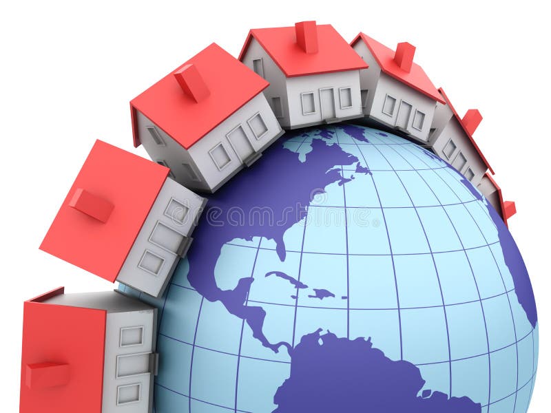 Global Real Estate stock illustration. Illustration of global - 27656718