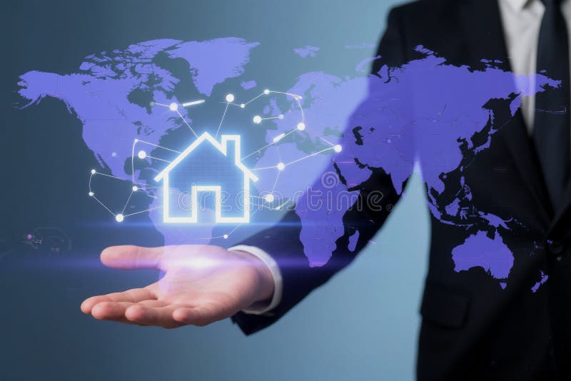 Global Real Estate: a Futuristic Concept Stock Photo - Image of world ...