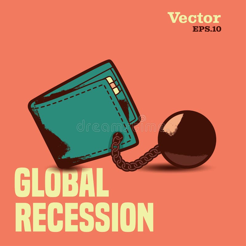 Wallets during the Global Recession. Stock Illustration - Illustration ...