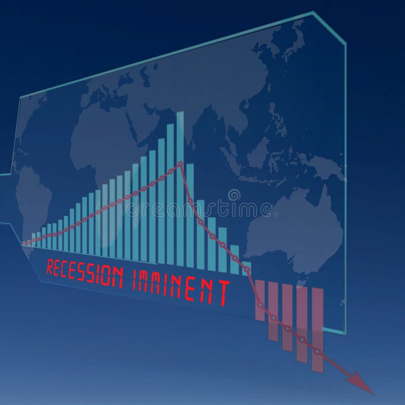 Global Recession Concept with a World Map Stock Illustration ...
