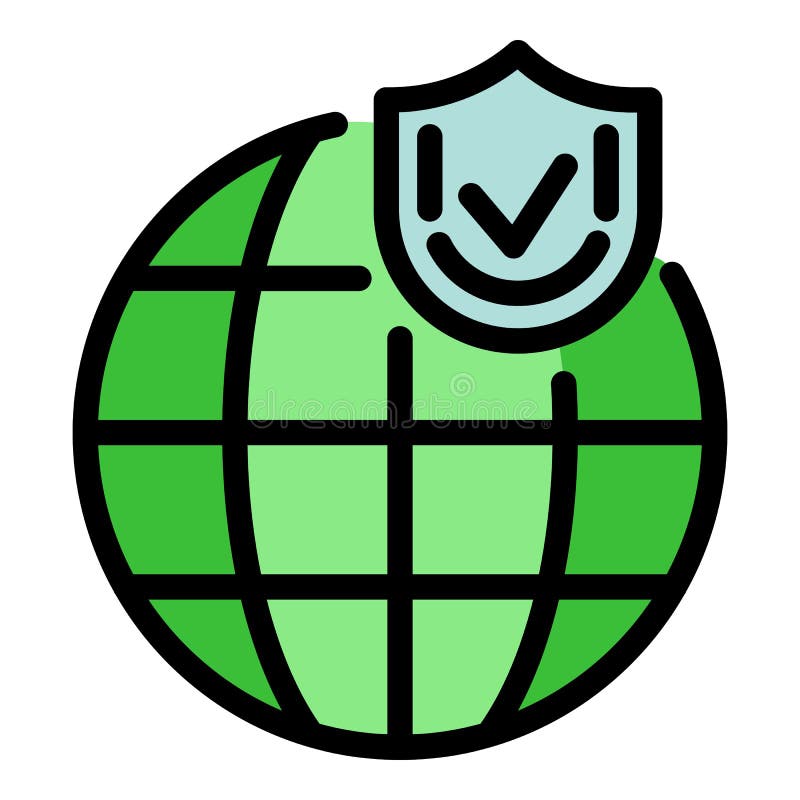 Global Reliability Icon Color Outline Vector Stock Vector ...