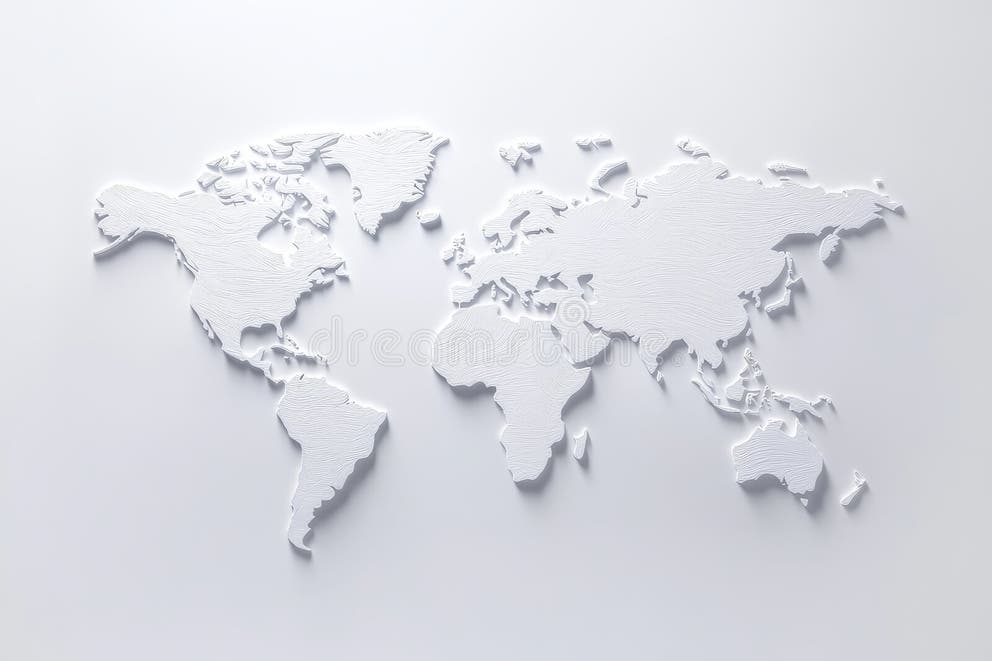 Global Relief Map Embossed World Map Global Connection Travel ...