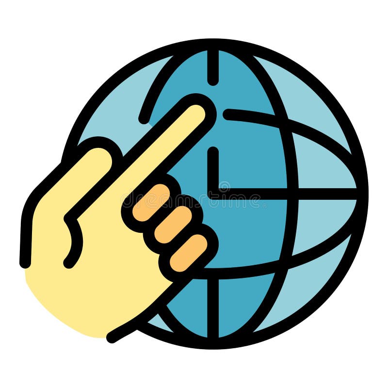 Global Relocation Icon Color Outline Vector Stock Vector - Illustration ...