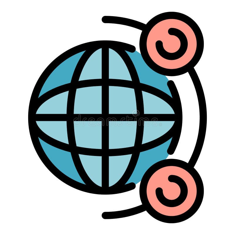 Global Remote Access Icon Color Outline Vector Stock Vector ...