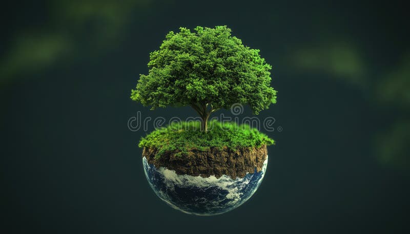 Global Representation of a Tree in Climate Change Stock Photo - Image ...