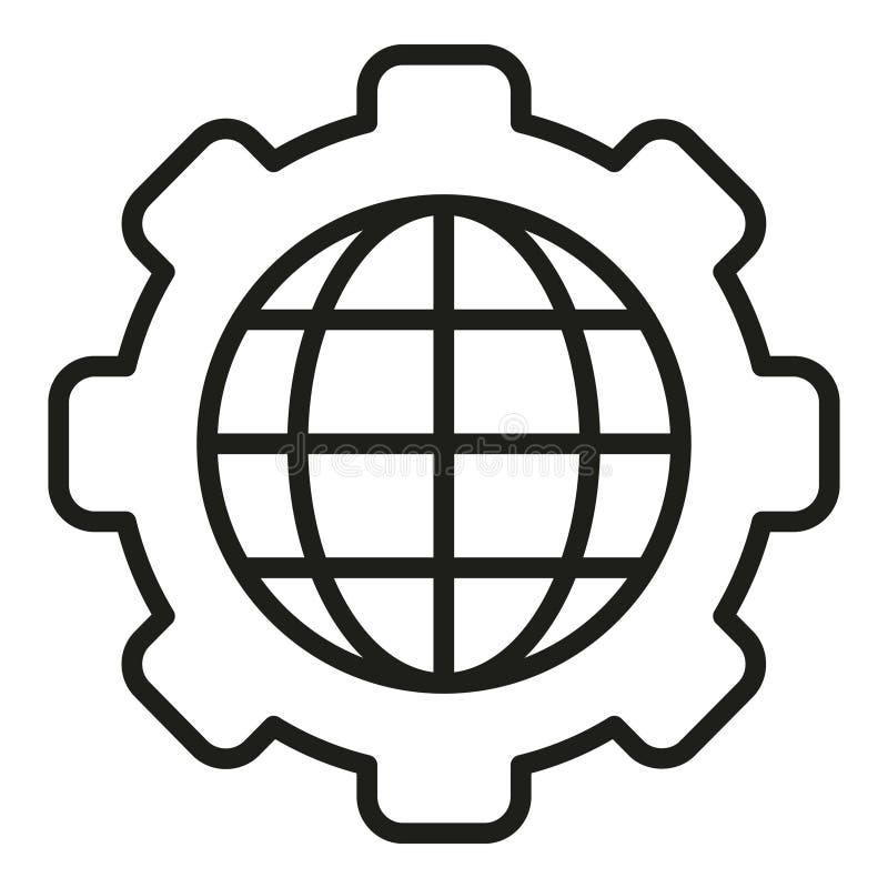 Global Review Icon Outline Vector. Star Rate Stock Vector ...