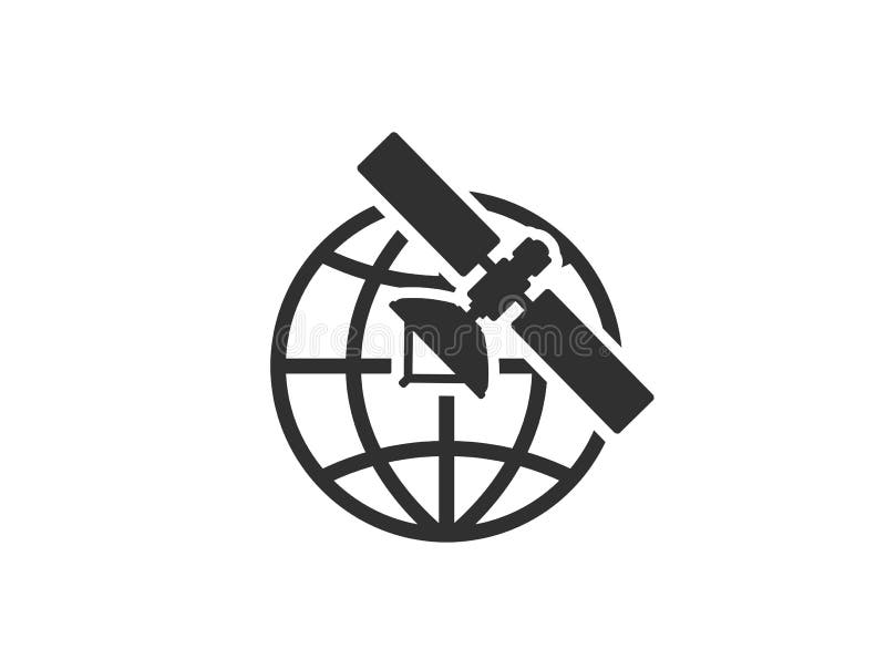 Global Satellite Communication Icon. Globe Vector Icon for Web Stock ...