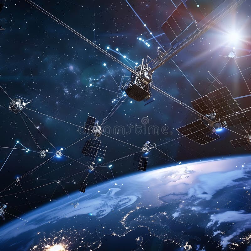 Satellites Encircle Stock Illustrations – 5 Satellites Encircle Stock ...