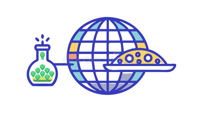 Global Science Research. Innovative Laboratory Globe, Vector Design ...