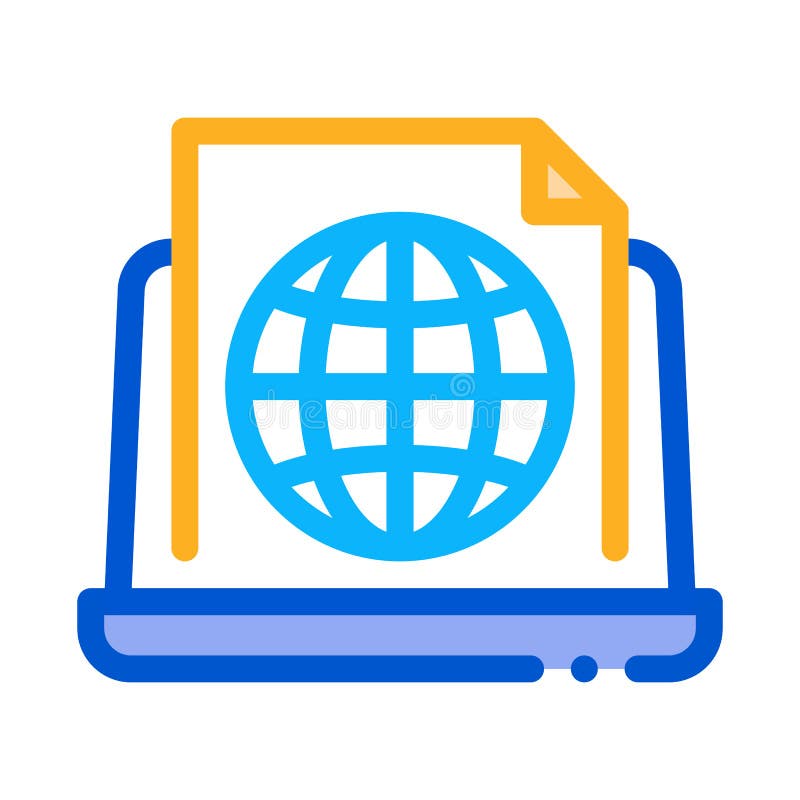 Global Search Engine Optimization Document Icon Vector Outline ...