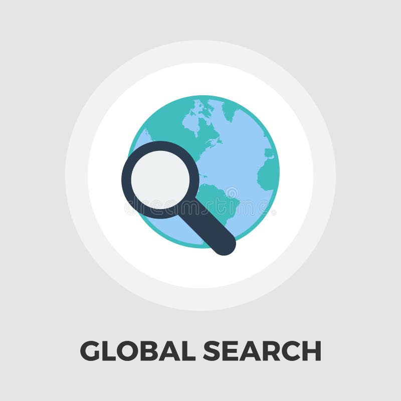 Global search single icon. stock vector. Illustration of sign - 97577264