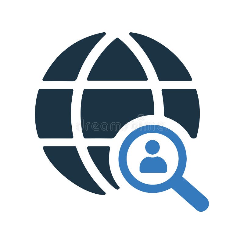 Global Search Icon. Simple Editable Vector Graphics Stock Illustration ...