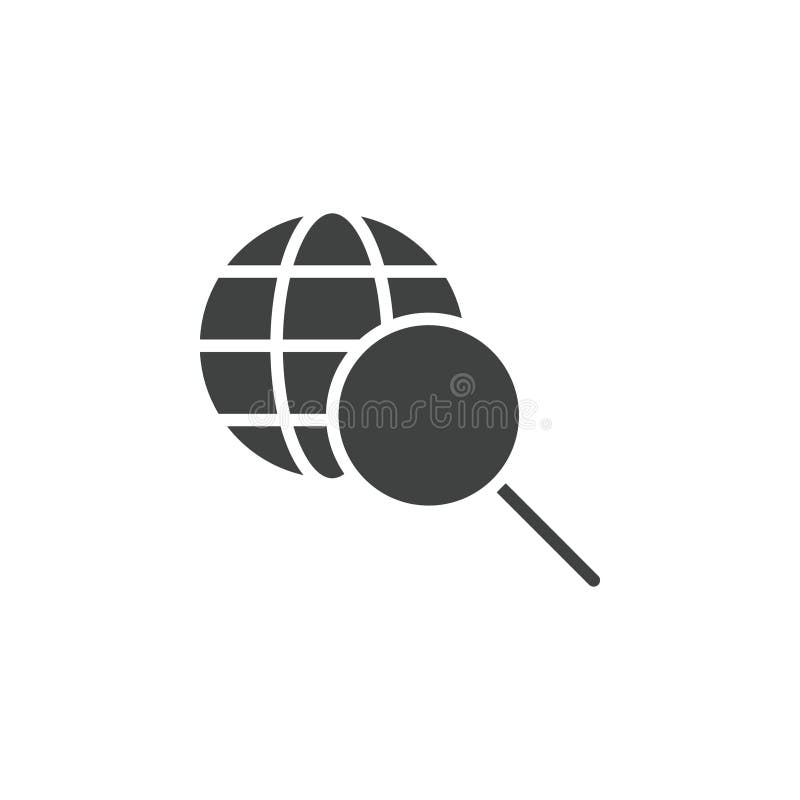 Global Search Icon Simple Vector Symbol Stock Vector - Illustration of ...