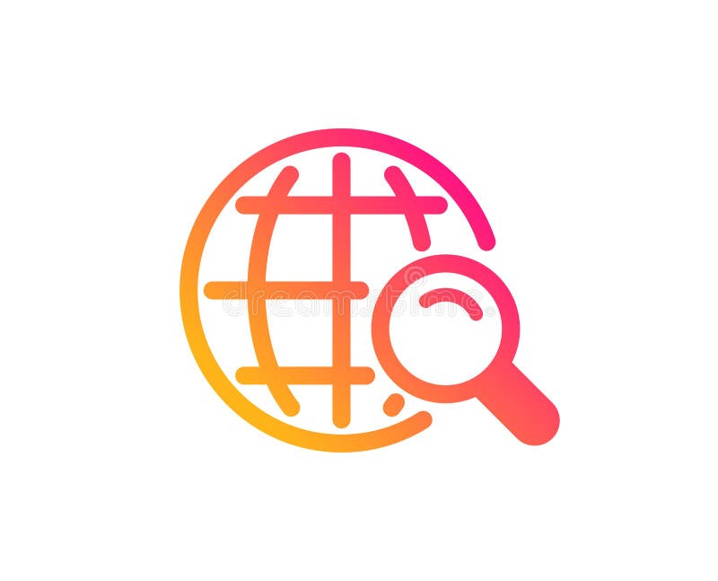 Global Search Icon. World Sign. Vector Stock Vector - Illustration of ...