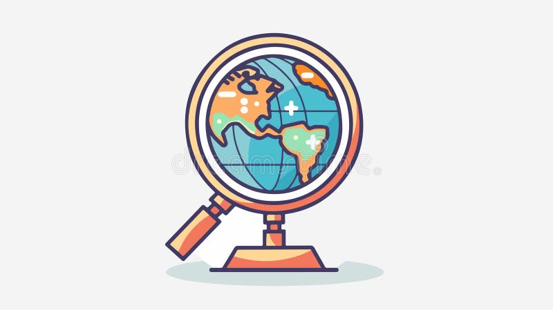 Global Search Outline Vector Illustration for Professional Usage Stock ...