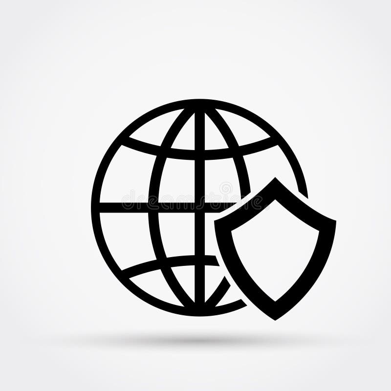 Global security concept. stock vector. Illustration of information ...