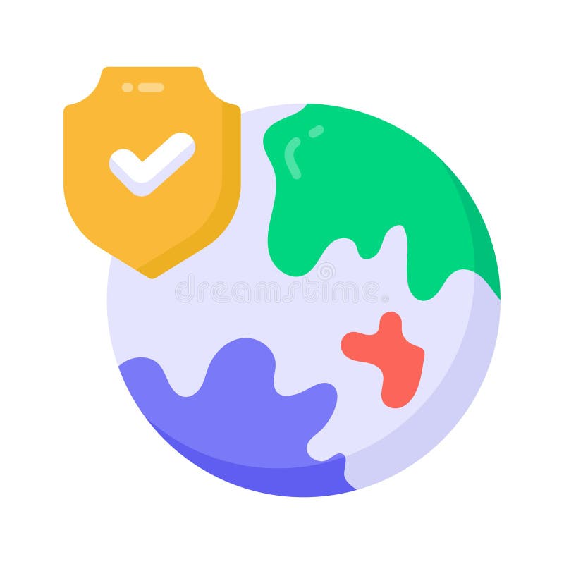 Global Security Icon Design in Modern Style, Visually Perfect Vector ...