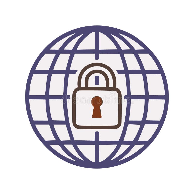 Global security. stock vector. Illustration of globe - 334058292