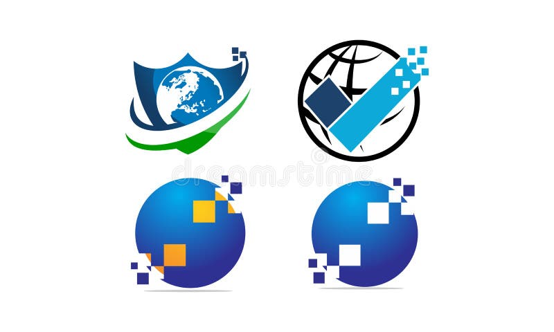 Global Security Logo Design Template Stock Vector - Illustration of ...