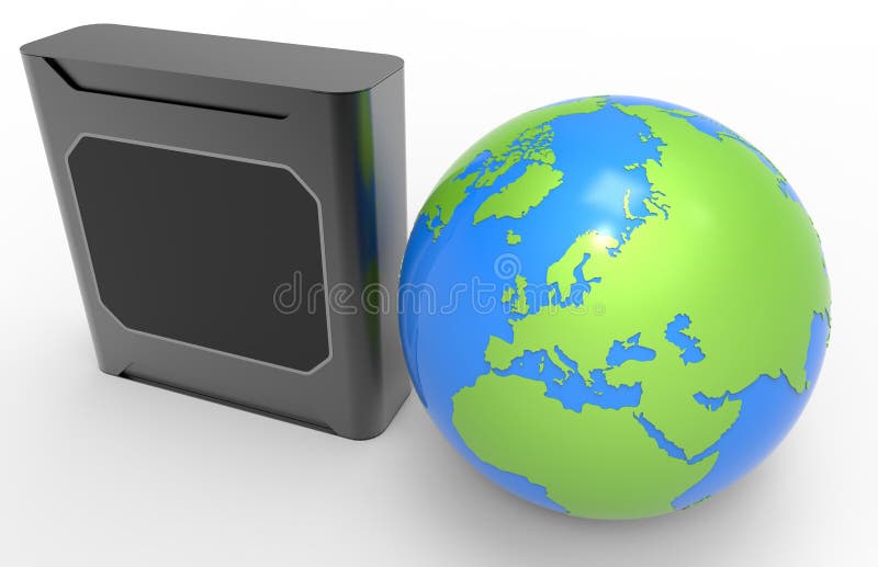 Global server concept stock illustration. Illustration of computer ...