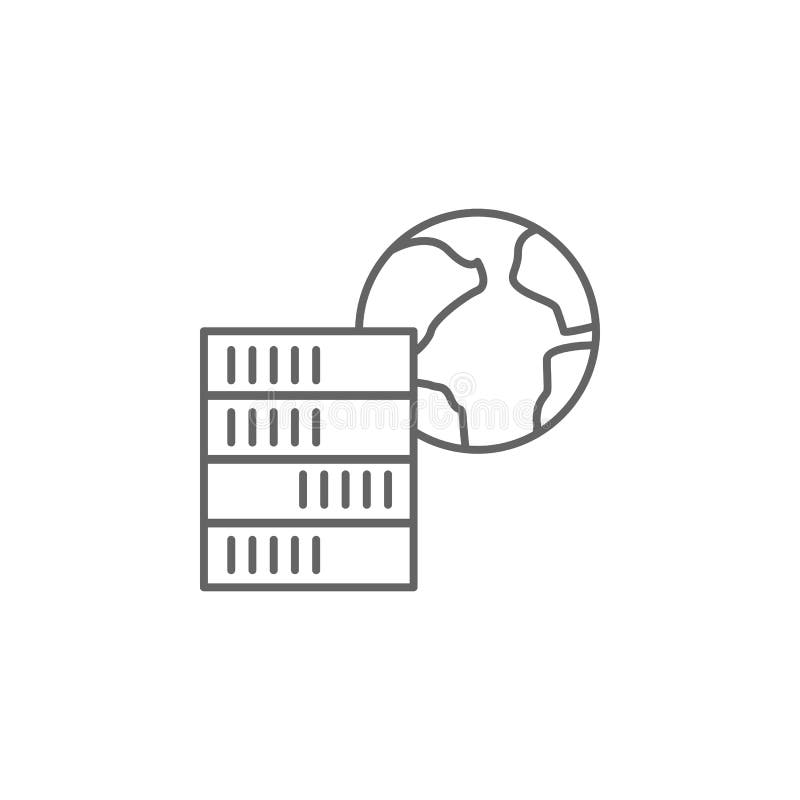 Server on earth stock illustration. Illustration of corporate - 5771514
