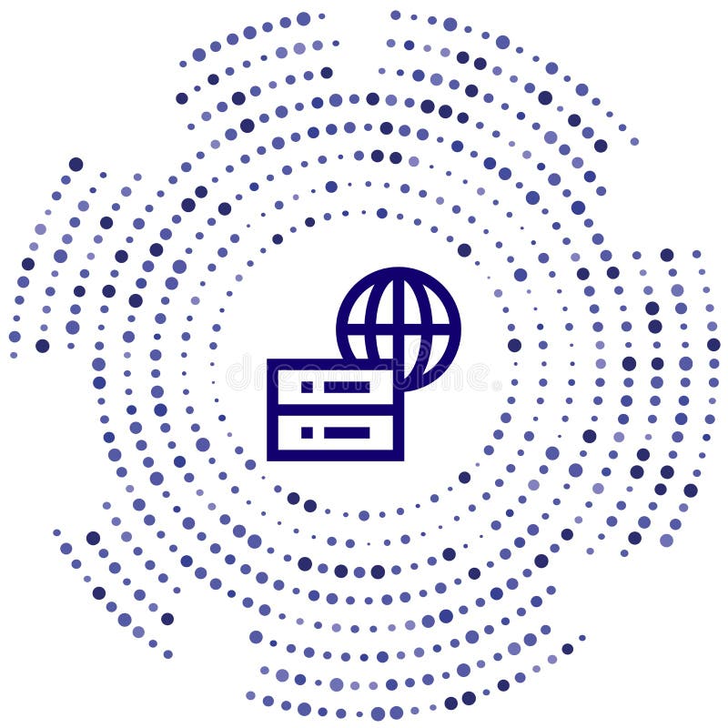 Global Server Vector Icon. Global Server Editable Stroke Stock Vector ...