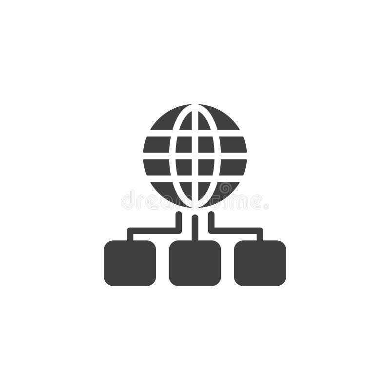 Global server vector icon stock vector. Illustration of simple - 272148405