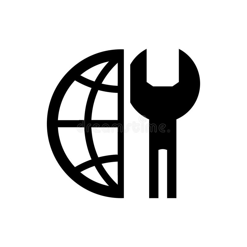 Global service Icon stock vector. Illustration of illustrations - 192457044