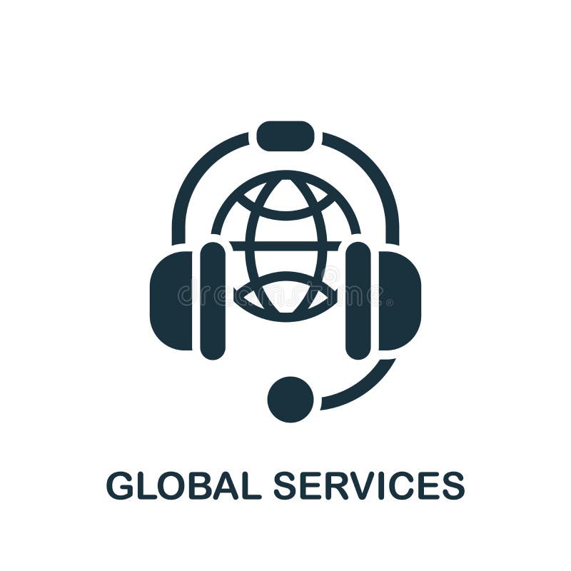 Global Services Icon. Simple Element from Business Organization ...