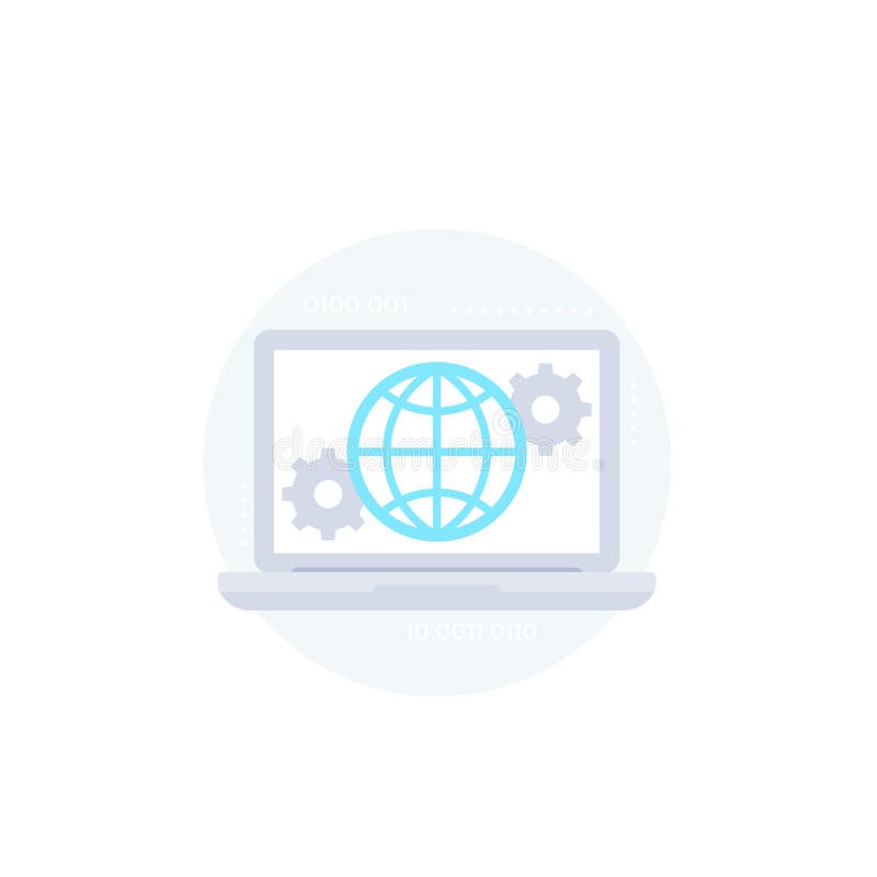 Global Settings, Network Configuration Icon Stock Vector - Illustration ...