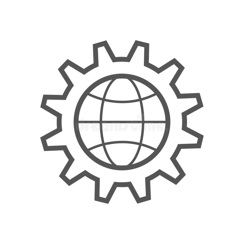 Global Settings Vector Icon. Settings, Download and Connection Stock ...