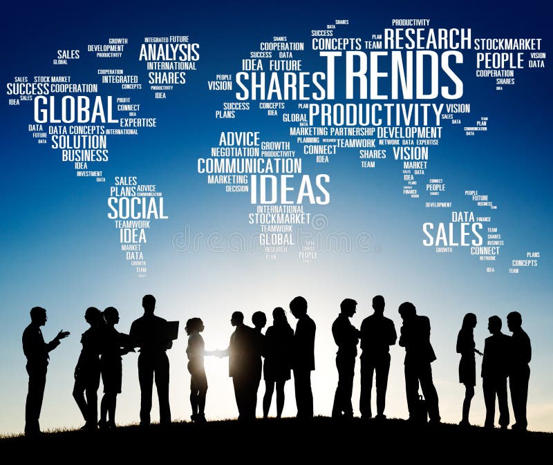 The Top Trends Hot New Ideas Latest Fads Fashion Ideas Innovatio Stock ...