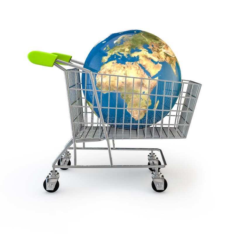 Global shopping stock illustration. Illustration of basket - 29230176