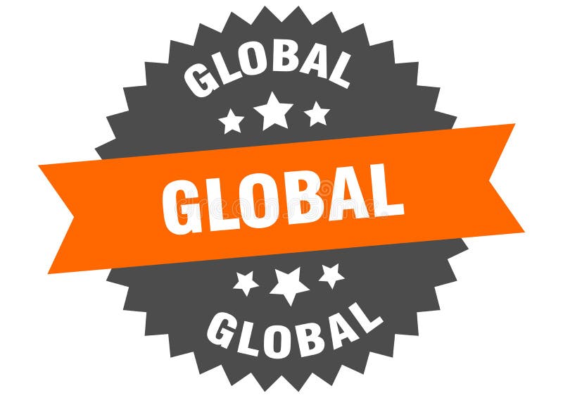Global Sign. Global Circular Band Label. Global Sticker Stock Vector ...