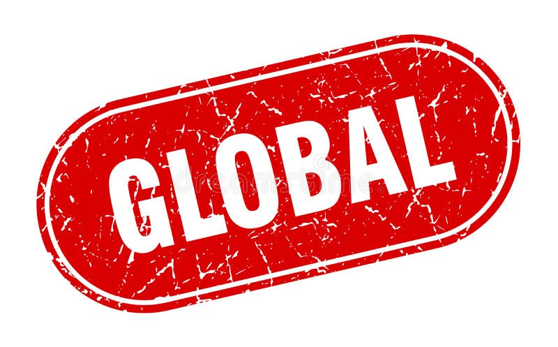 Global Sign. Global Circular Band Label. Global Sticker Stock Vector ...