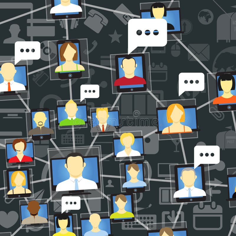 Communication Network People Stock Vector - Illustration of design ...