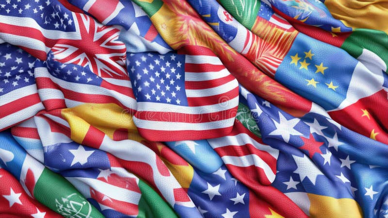 Global Solidarity through Flags Highlighting Unity and Cultural ...