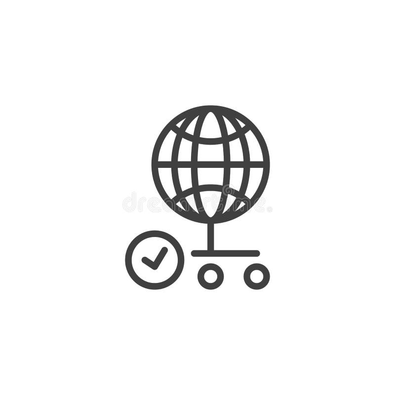 Global solution line icon stock vector. Illustration of logo - 255331682 Global solution line icon stock vector. Illustration of logo - 255331682