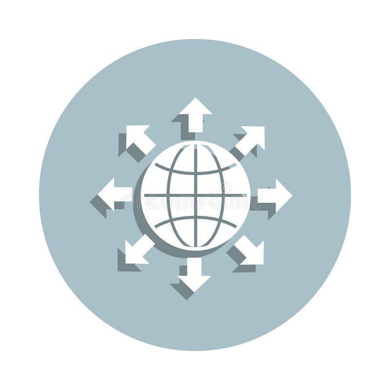 Global Solutions Badge Icon. Simple Glyph, Flat Vector of Seo and ...