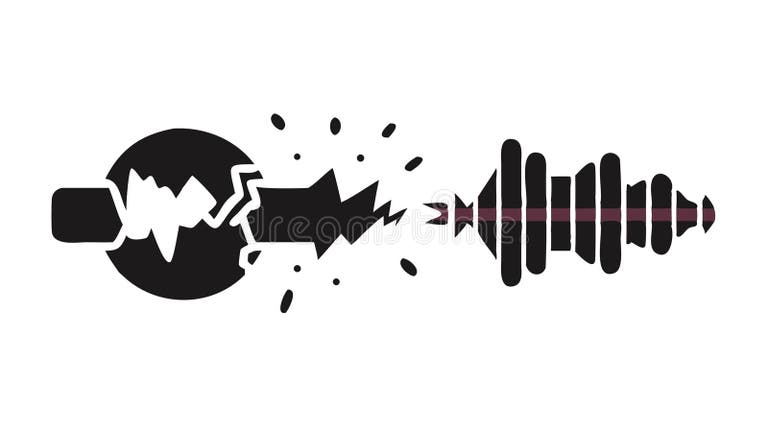 Global Sound or World Music Icon with Exploding Globe and Sound Wave ...