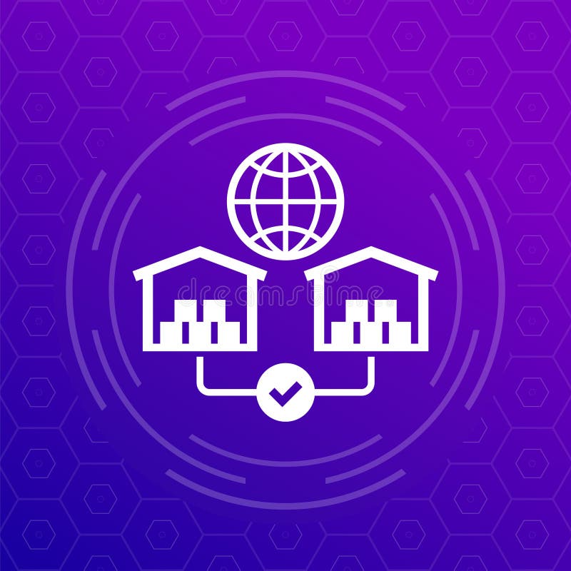 Global Sourcing Icon for Web Stock Vector - Illustration of depot ...
