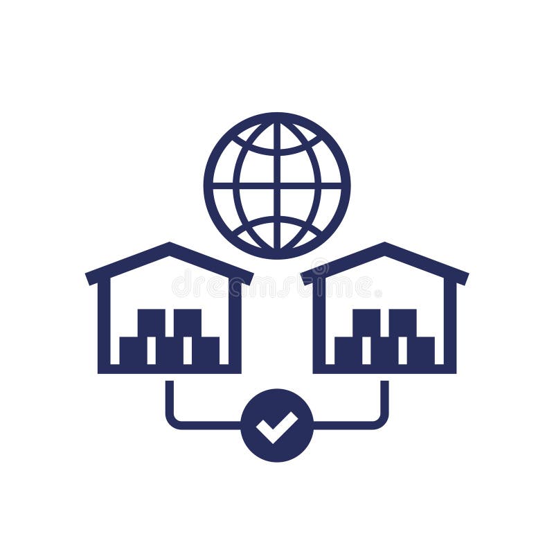 Global Sourcing Icon on White Stock Vector - Illustration of business ...