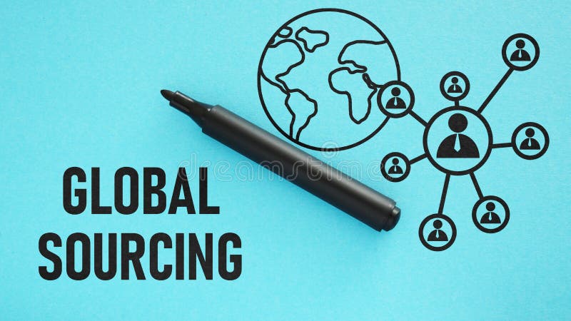 Global Sourcing is Shown Using the Text Stock Image - Image of product ...