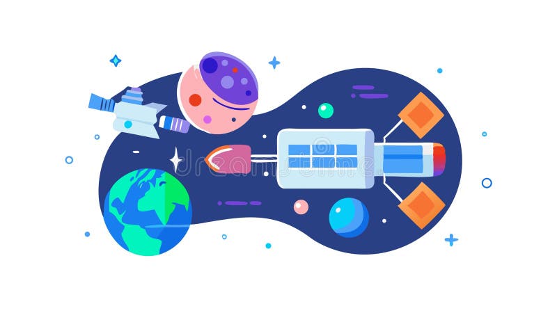 Global Space Network: Earth Connectivity Satellite Grid, Vector Design ...