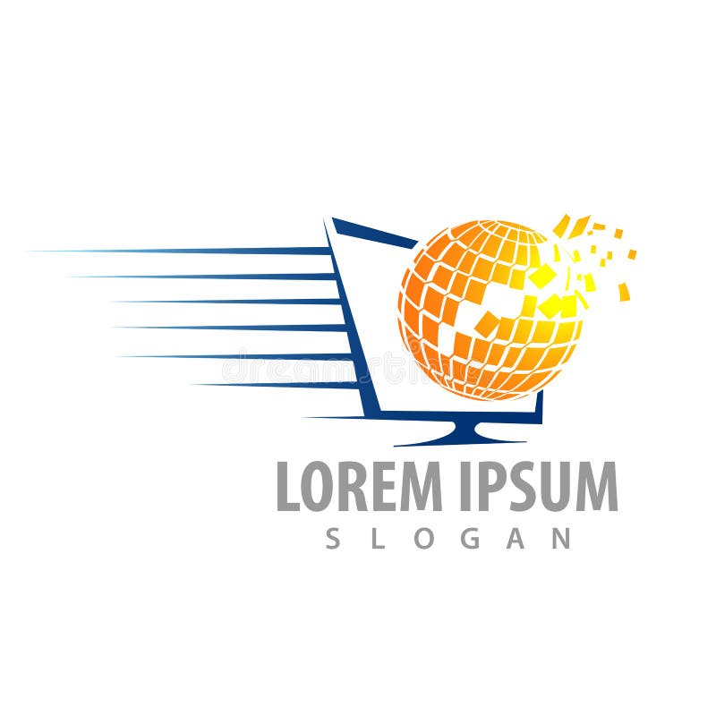 Global Tech Planet Orbits Concept Design. Symbol Graphic Template ...