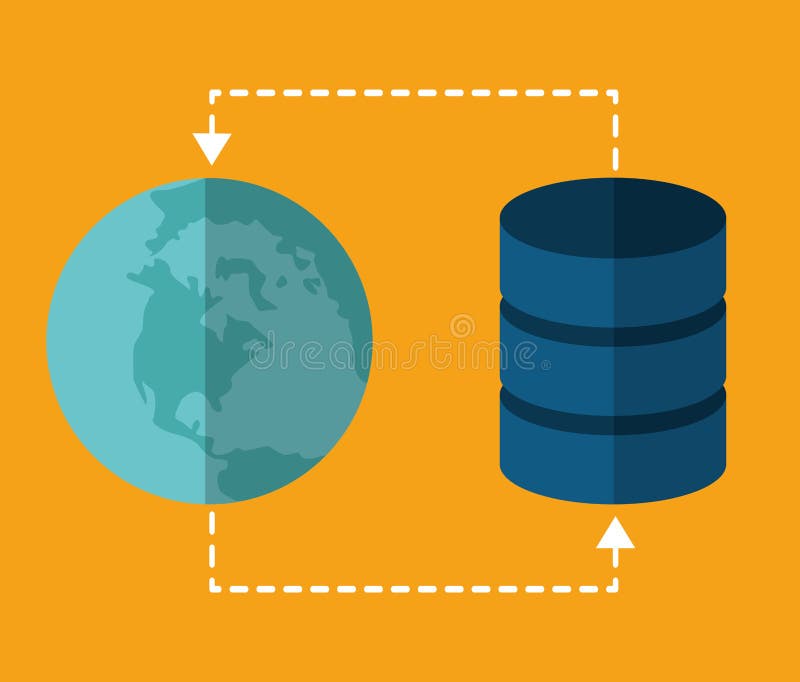 Global Sphere Data Center Web Hosting. Vector Graphic Stock Vector ...