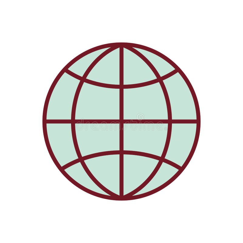 Isolated Global Sphere Line and Fill Style Icon Vector Design Stock ...